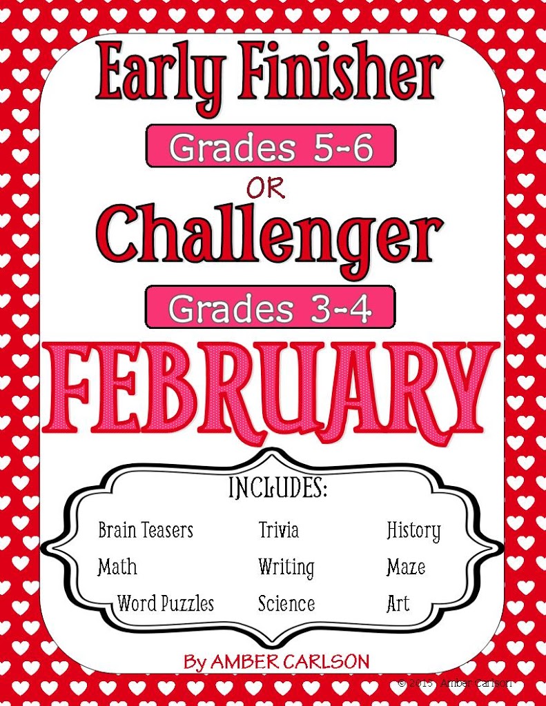 February Early Finisher Packets are here! {Giveaway}